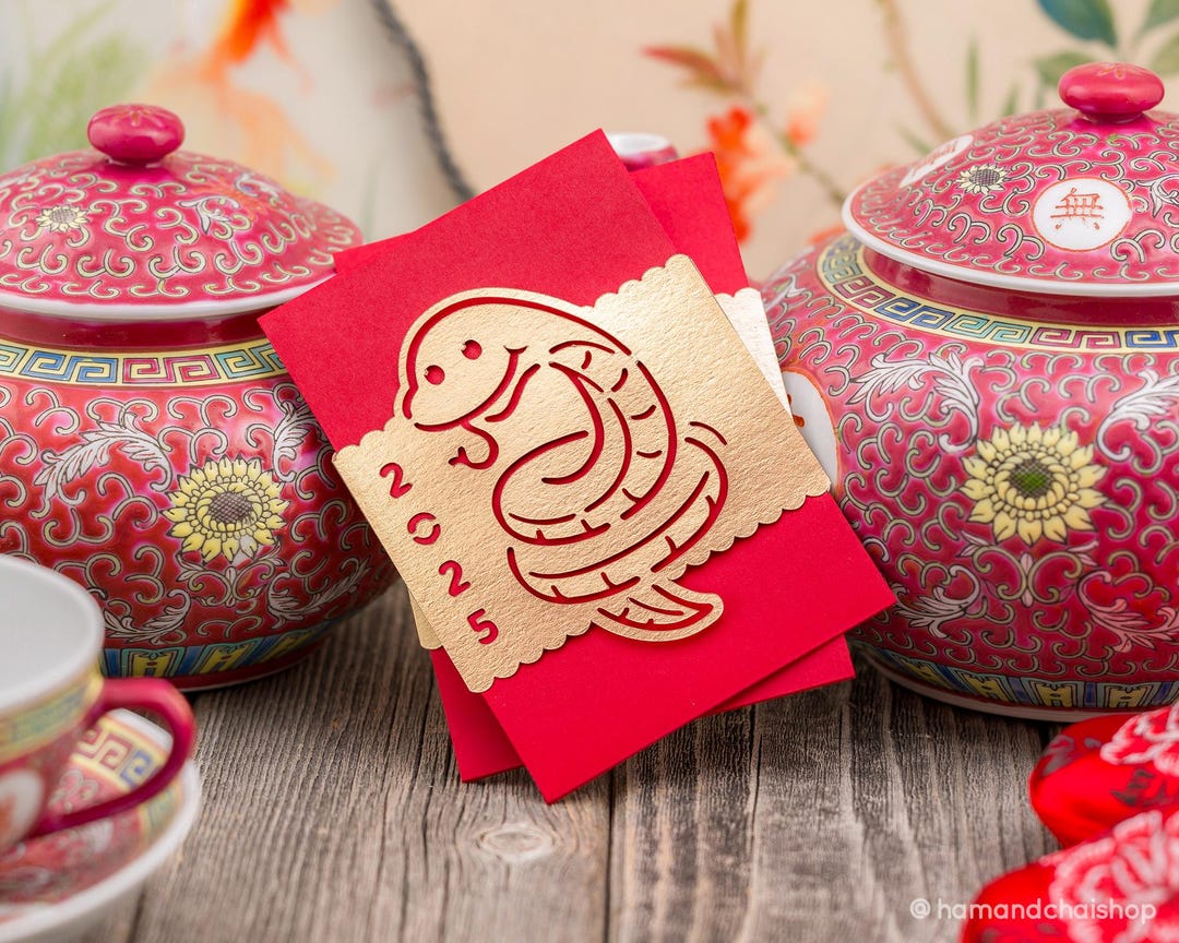 Lunar New Year 2025 Year of the Snake Red Envelopes | Chinese New Year ...