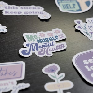 10pc Mental Health Awareness Sticker Pack Set B Positive Motivational ...