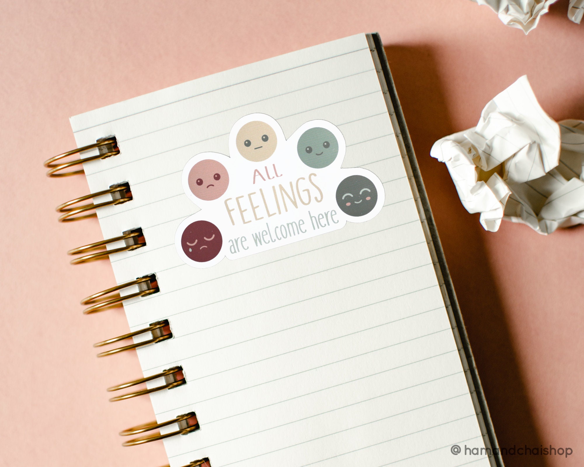 All Feelings Are Welcome Here Sticker Mental Health Positive | Etsy