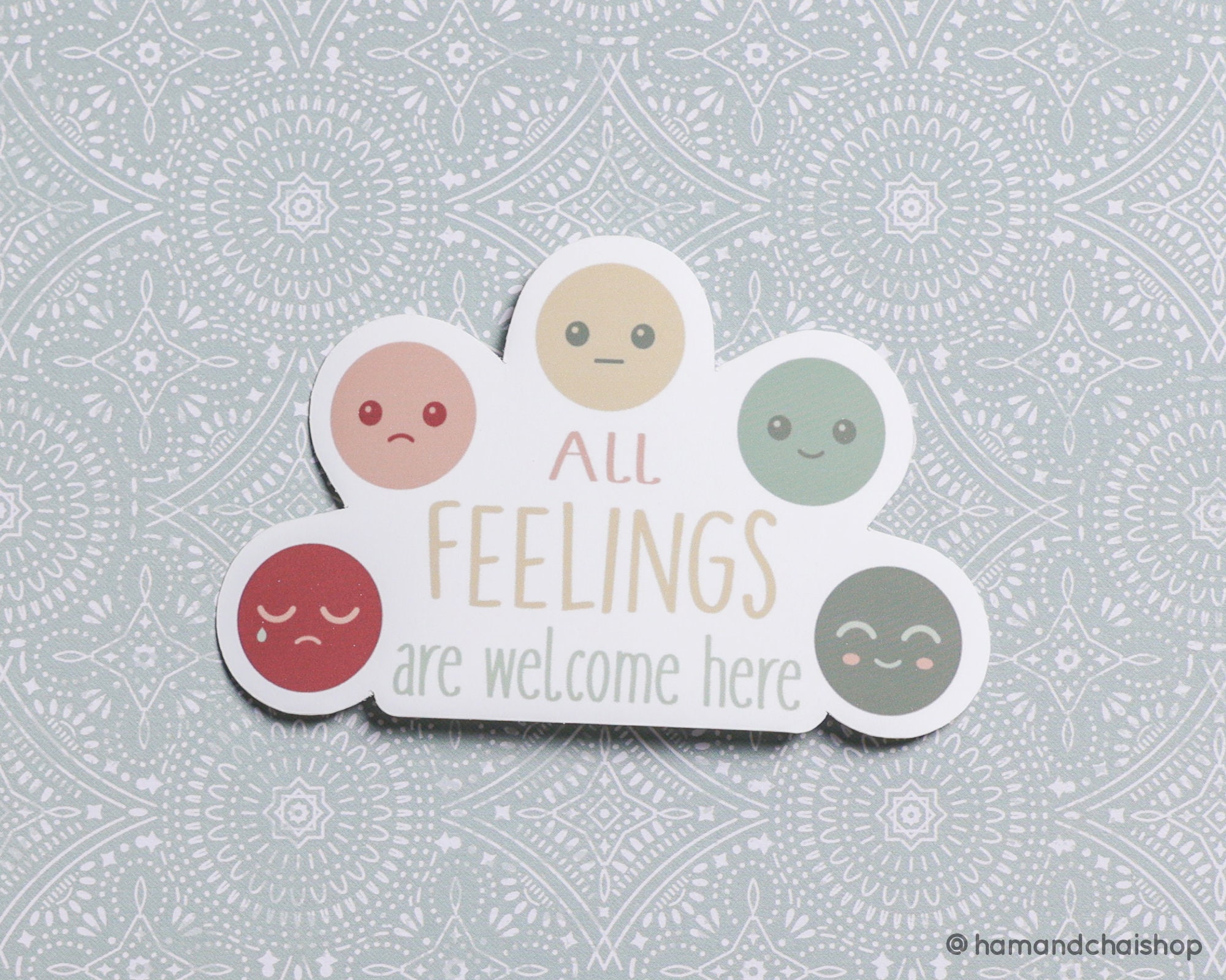 All Feelings Are Welcome Here Sticker Mental Health Positive - Etsy