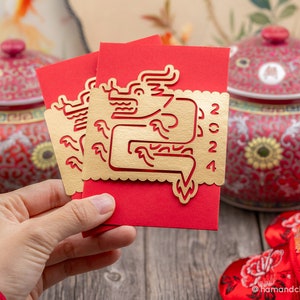 Lunar New Year 2024 Year of the Dragon Red Envelopes Chinese - Etsy
