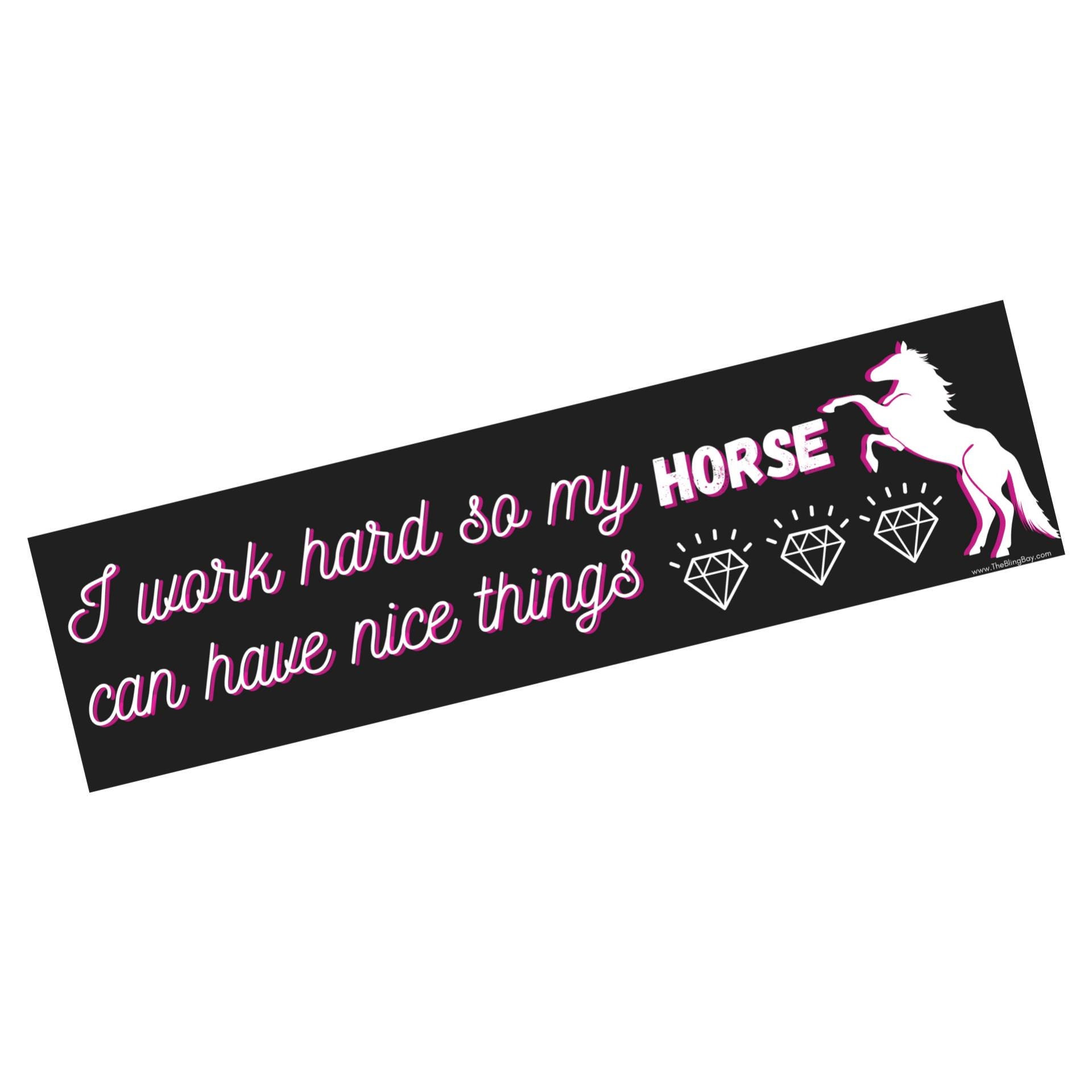 Horse sticker equestrian bumper sticker horse truck | Etsy