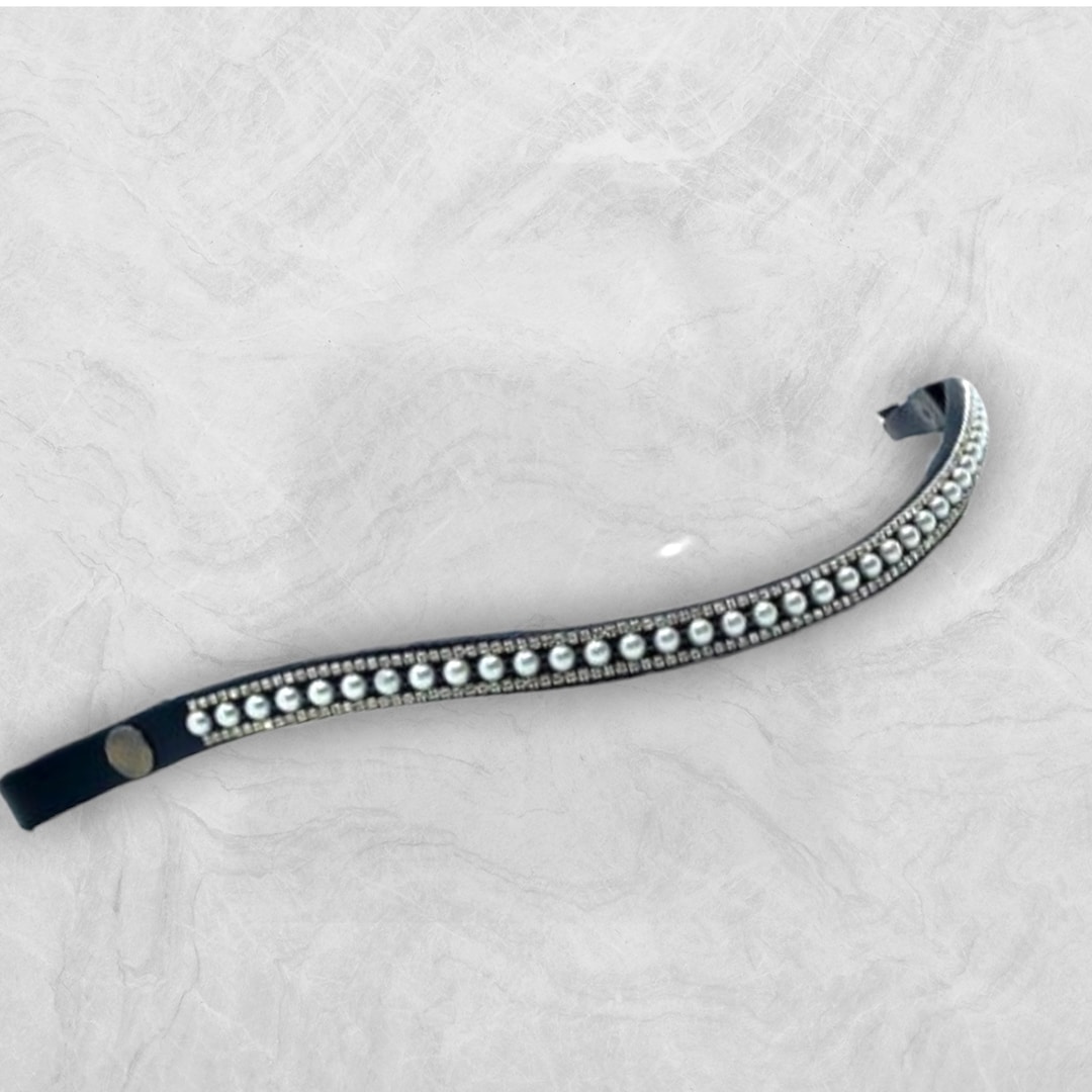 Horse Browband- Pearl Browband - Slim Browband - Fancy Show Browband ...