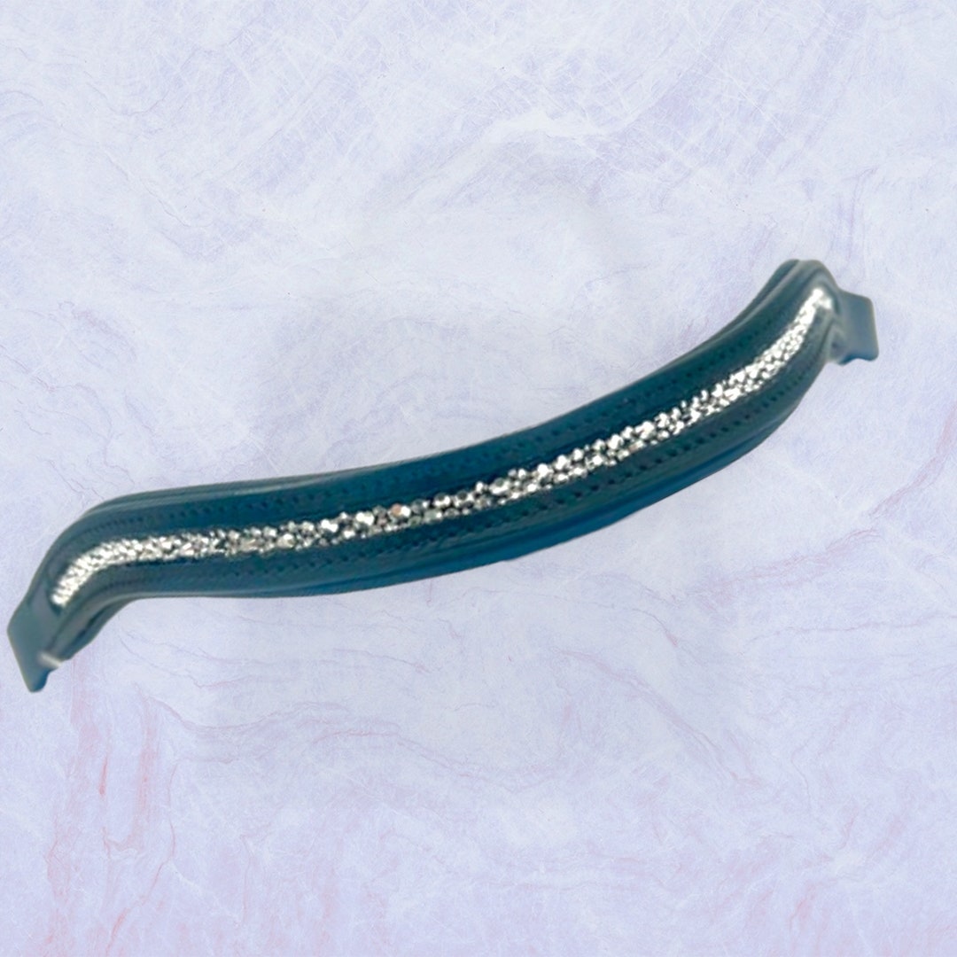 Silver Crystal Browband - Dressage Browband - Western Browband - Curved ...