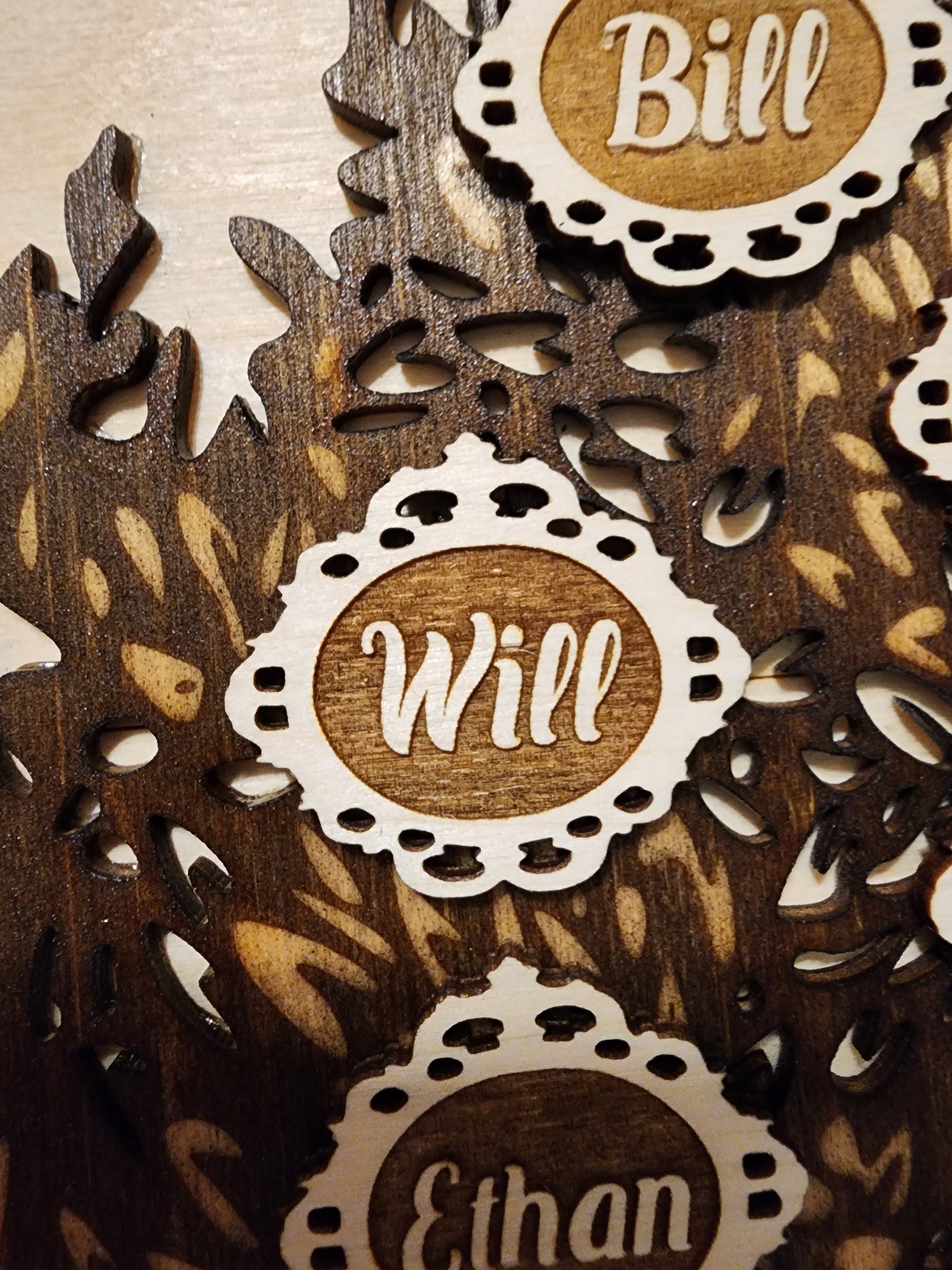 Personalized Family Tree Wall Decor Laser Engraved - Etsy