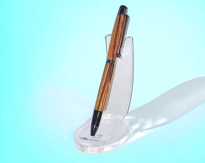 Zebra Wood Stylus Pen, Lathe Turned Ink Pen, Handmade Pen, Stylus Ink ...