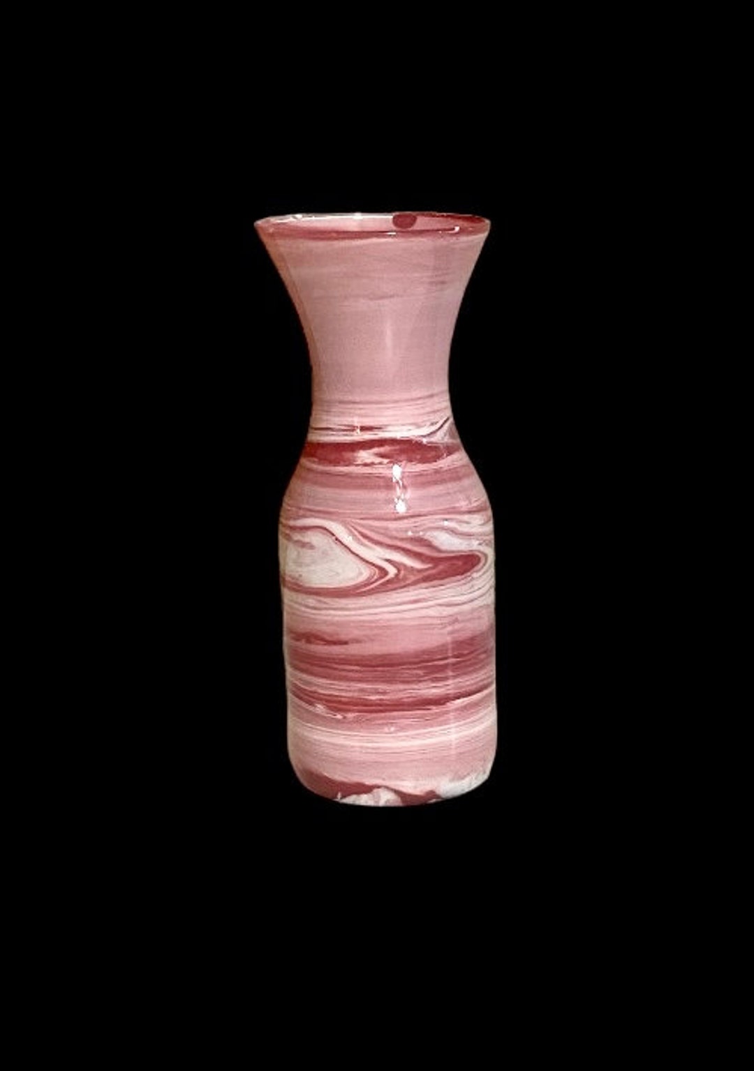 Abstract Painted Vase, Fluid Art Flower Vase, Contemporary Home Décor ...