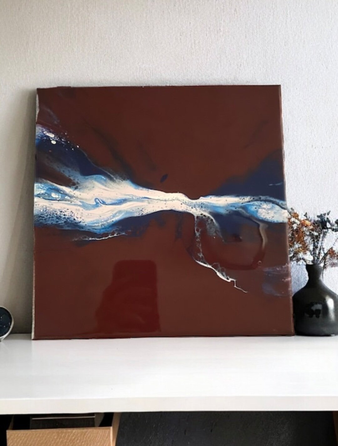 Merlot, Dark Red Abstract Wall Art, Abstract Art, Canvas Art, Home ...