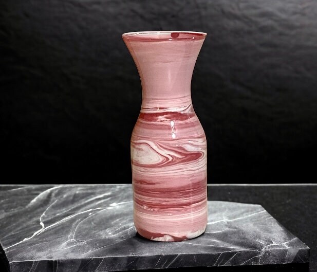 Abstract Painted Vase, Fluid Art Flower Vase, Contemporary Home Décor ...