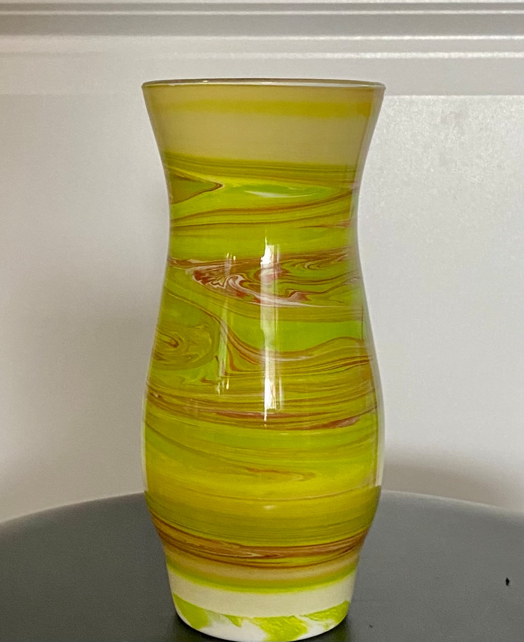 Abstract Painted Vase Fluid Art Flower Vase Contemporary - Etsy