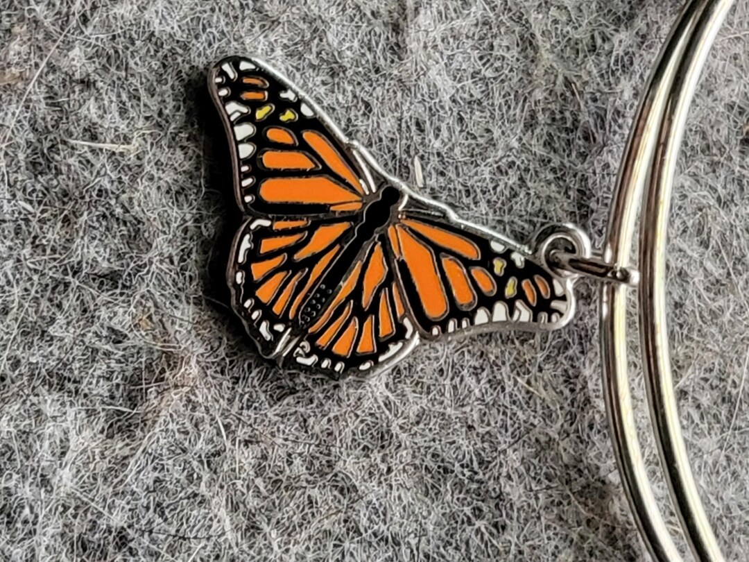 Alex and Ani Monarch Butterfly Charm Bangle Bracelet - Etsy