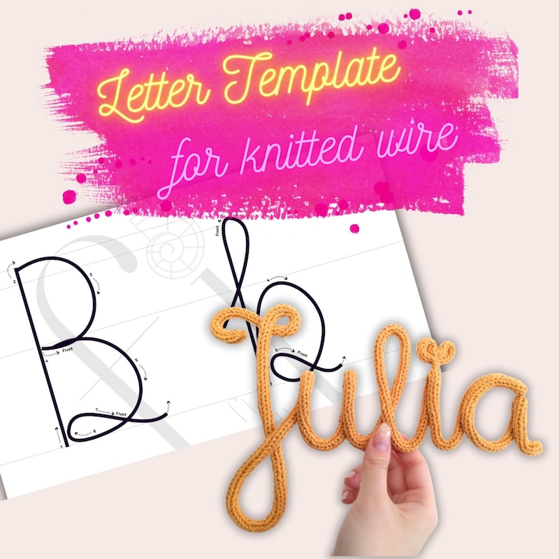 Plantilla letras tricotin - Etsy España