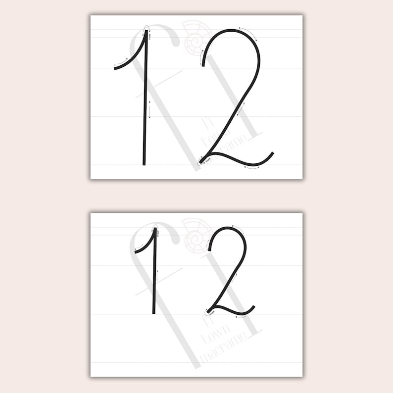 2-in-1 alphabet numbers Templates Bundle for Knitted Wire Art, Tricotin ...