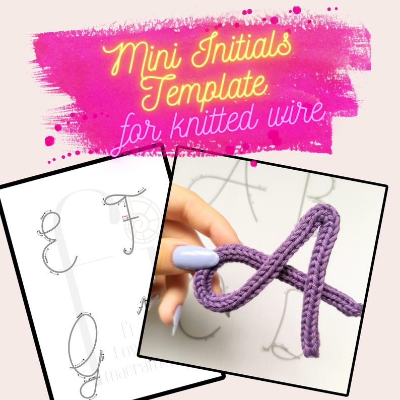 All Letters Template Mega Bundle for Knitted Wire Art, Large, Medium ...
