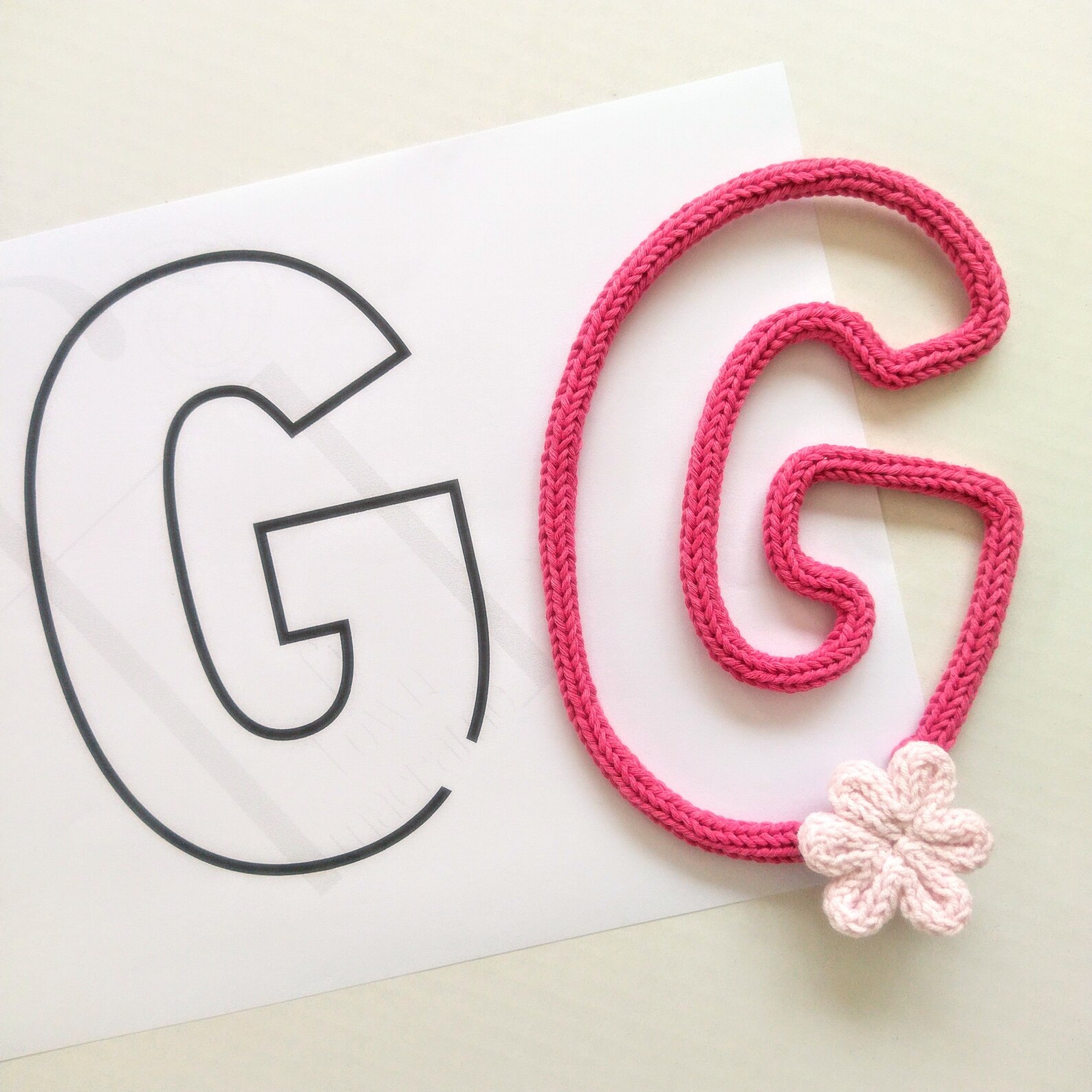 Initials and Numbers Block Font Template Bundle for Knitted Wire Art ...