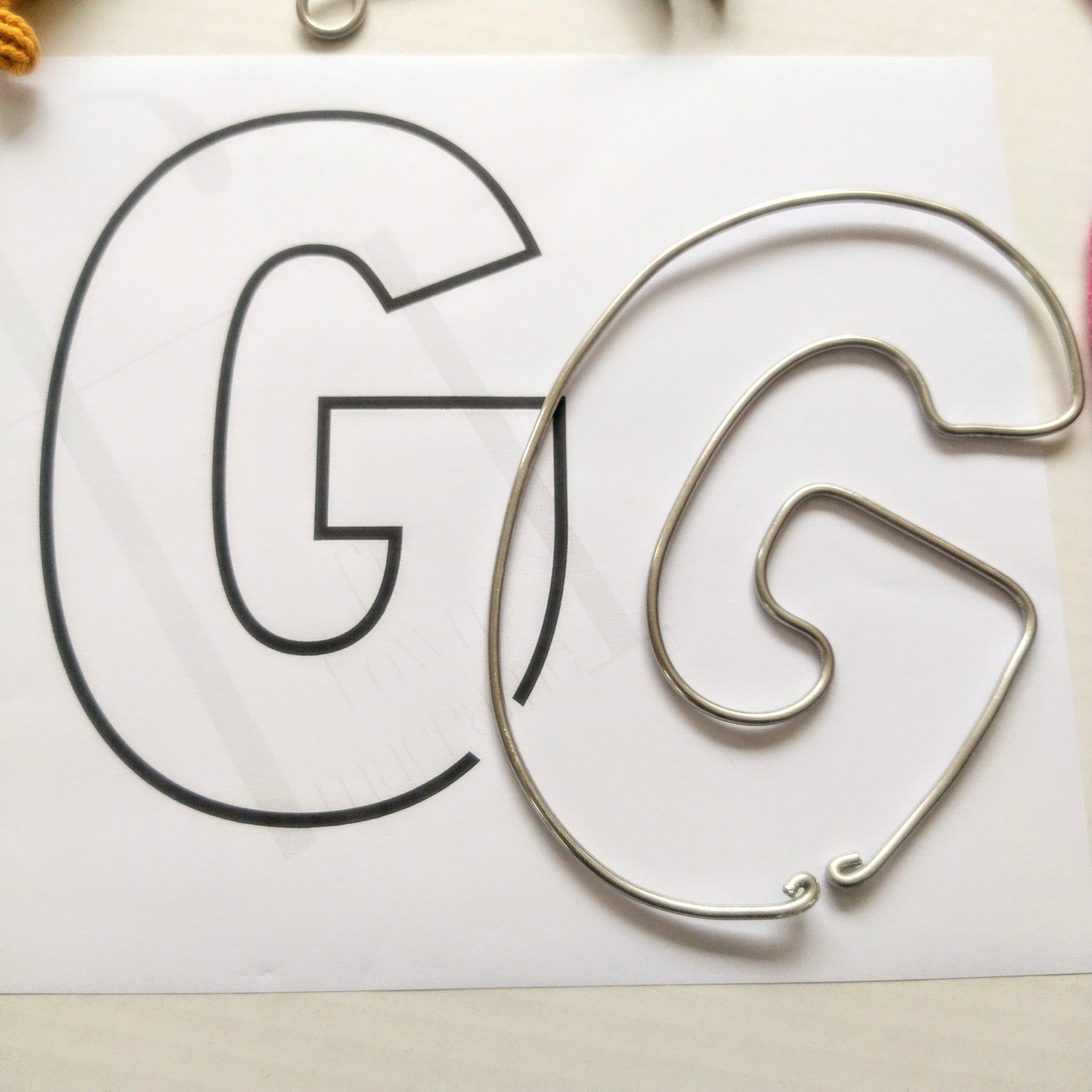 Initials and Numbers Block Font Template Bundle for Knitted Wire Art ...