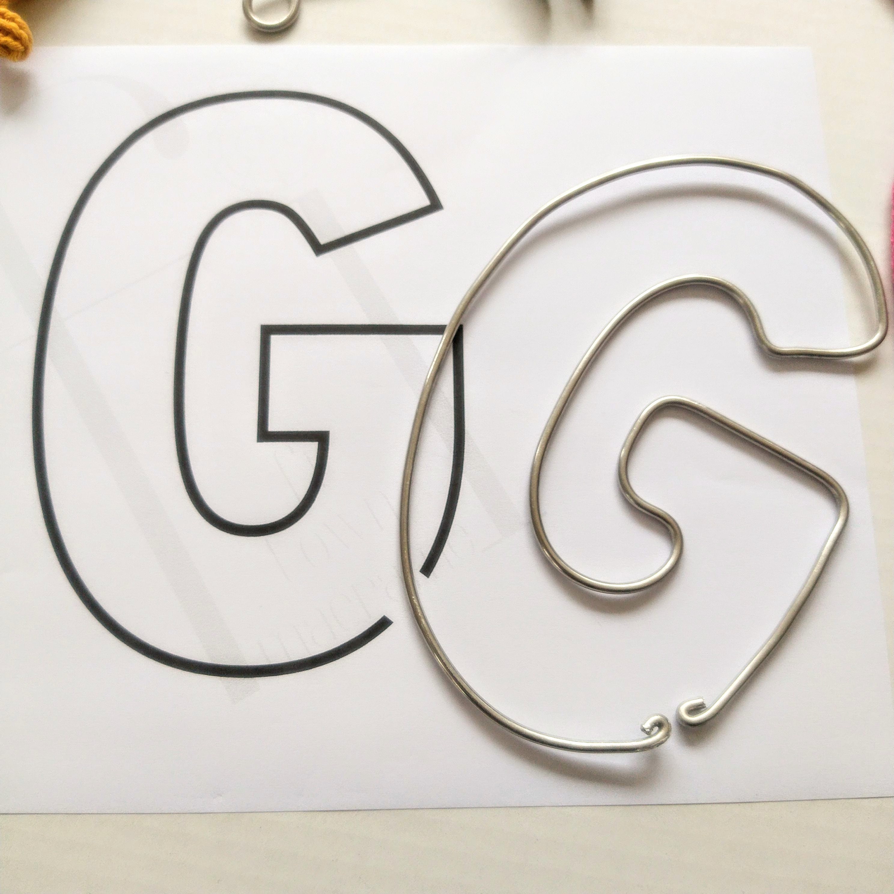 Initials and Numbers Block Font Template Bundle for Knitted Wire Art ...