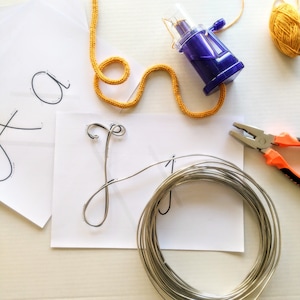 Alphabet Template Bundle for Knitted Wire Art, 2 Different Designs Each ...