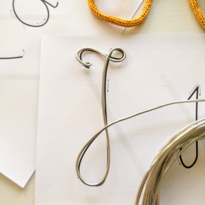 Alphabet Template Bundle for Knitted Wire Art, 2 Different Designs ...