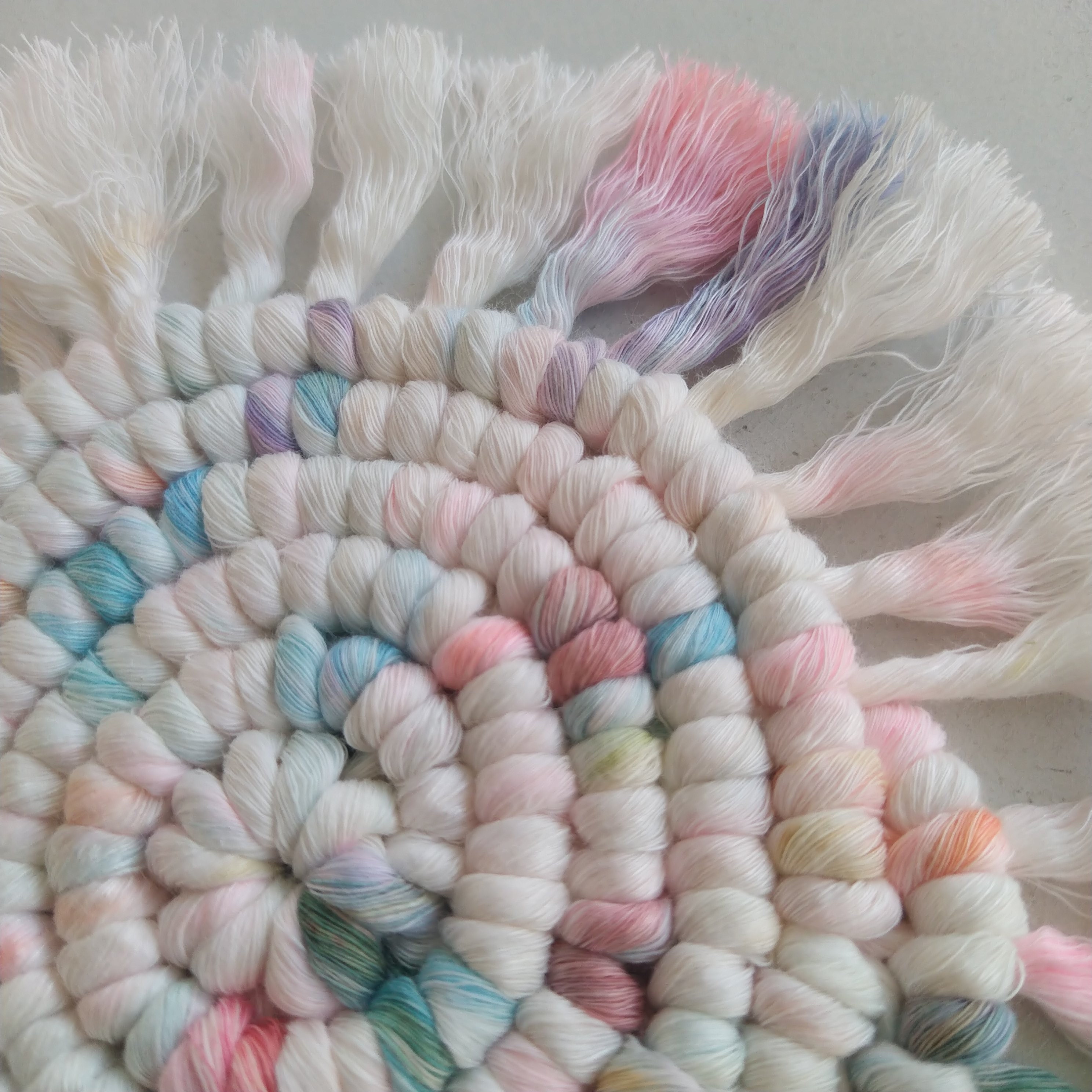 Macrame Tie-dye Fringe Coasters Set, Unicorn Mug Rug, Soft Cotton Batik ...