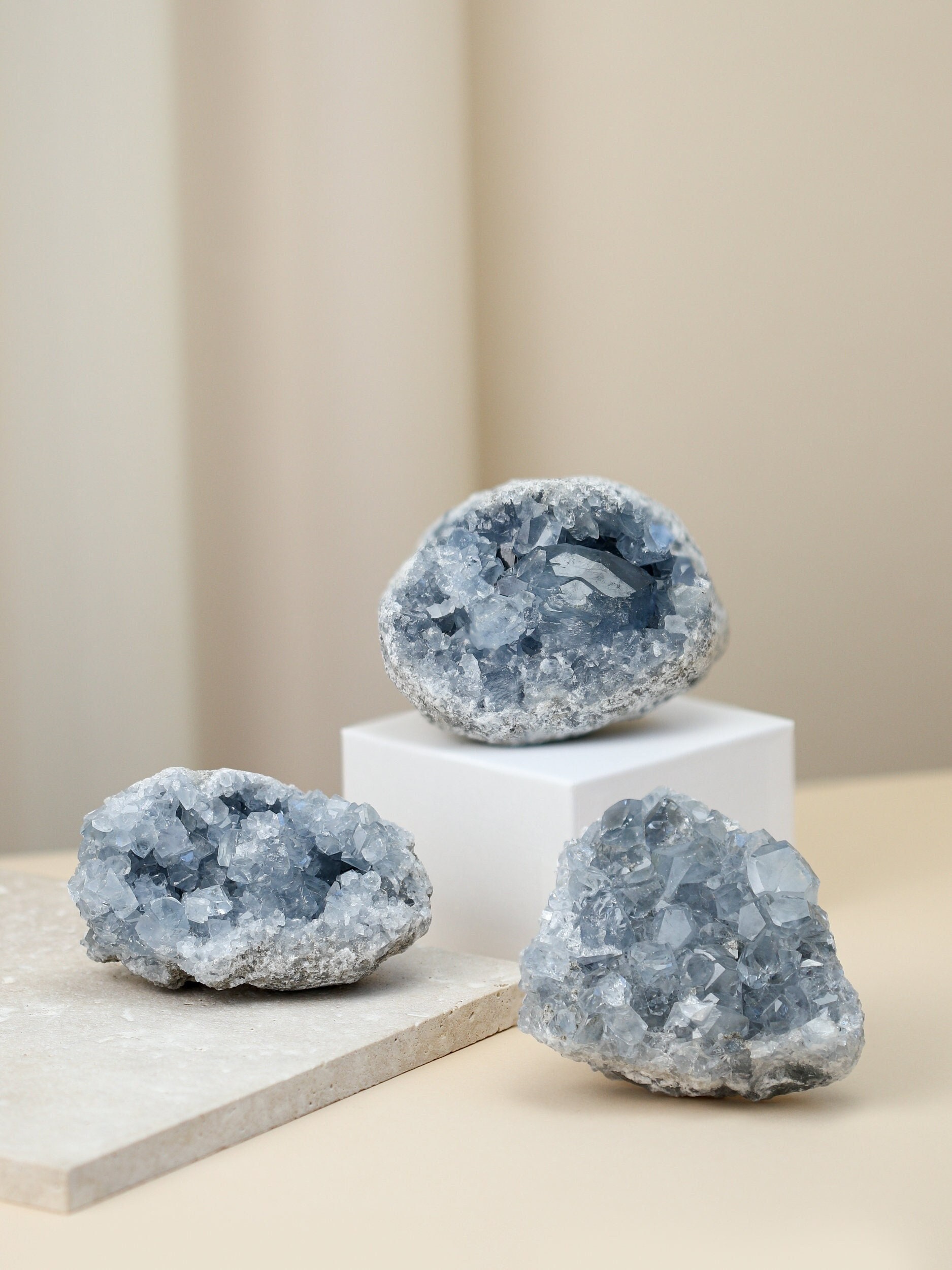 Real Celestine Crystal Light Blue Gemstone Healing Stone for - Etsy ...