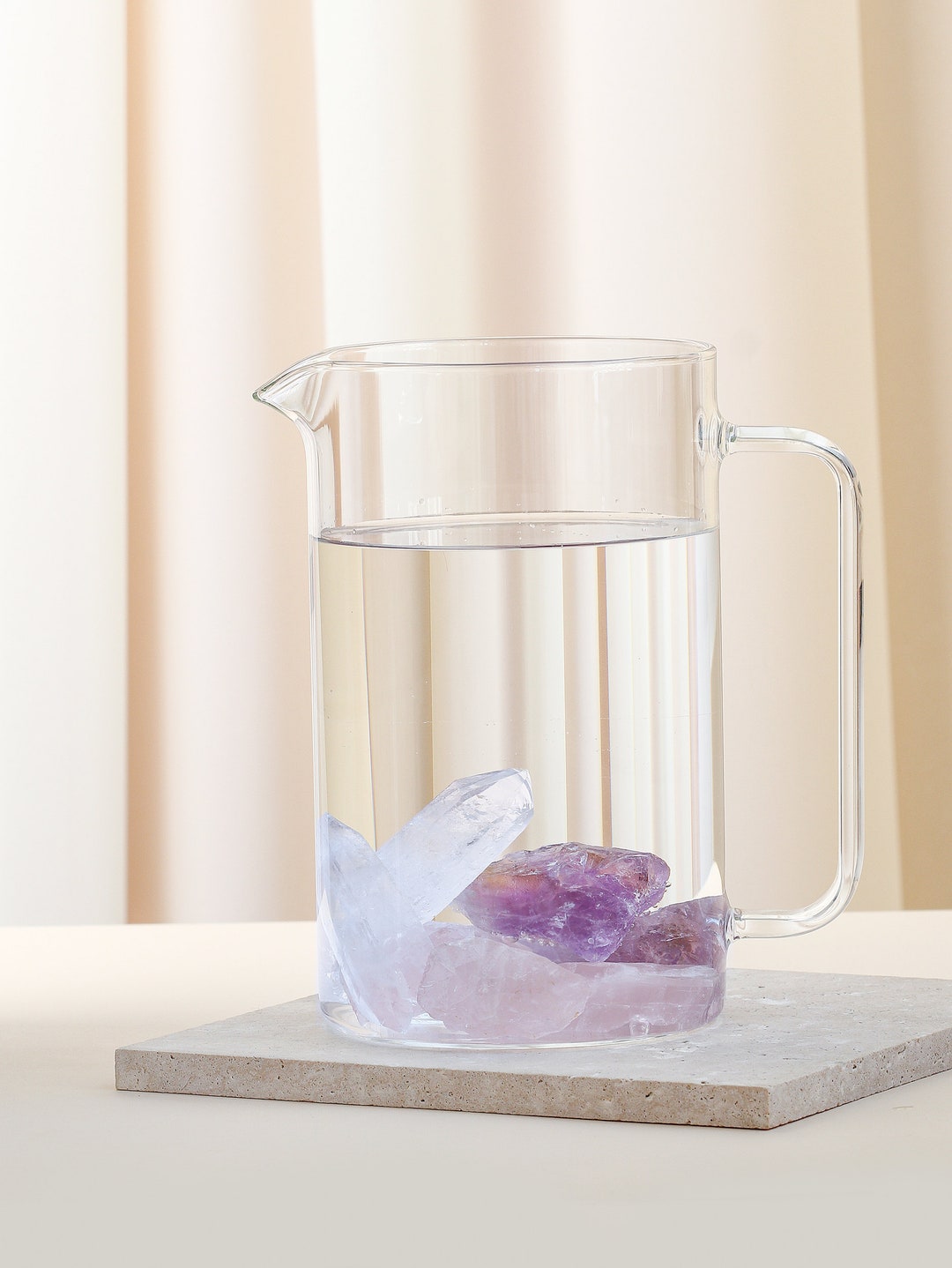 Water Stone Mix Moon Water: Amethyst, Rose Quartz, Rock Crystal, Water ...