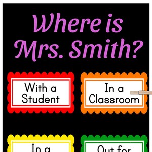 Where is the Teacher Door Sign - Etsy