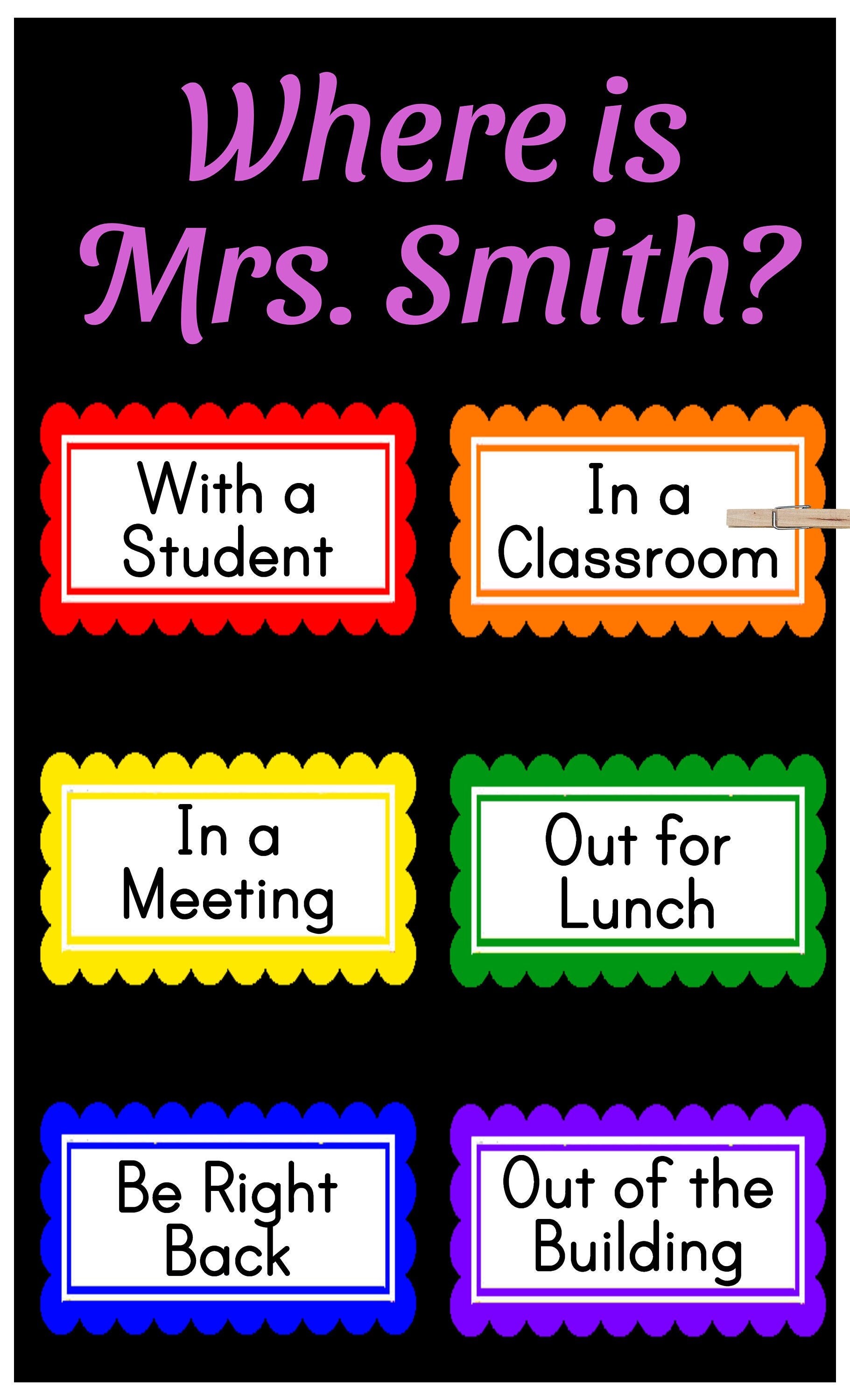 Where is the Teacher Door Sign - Etsy