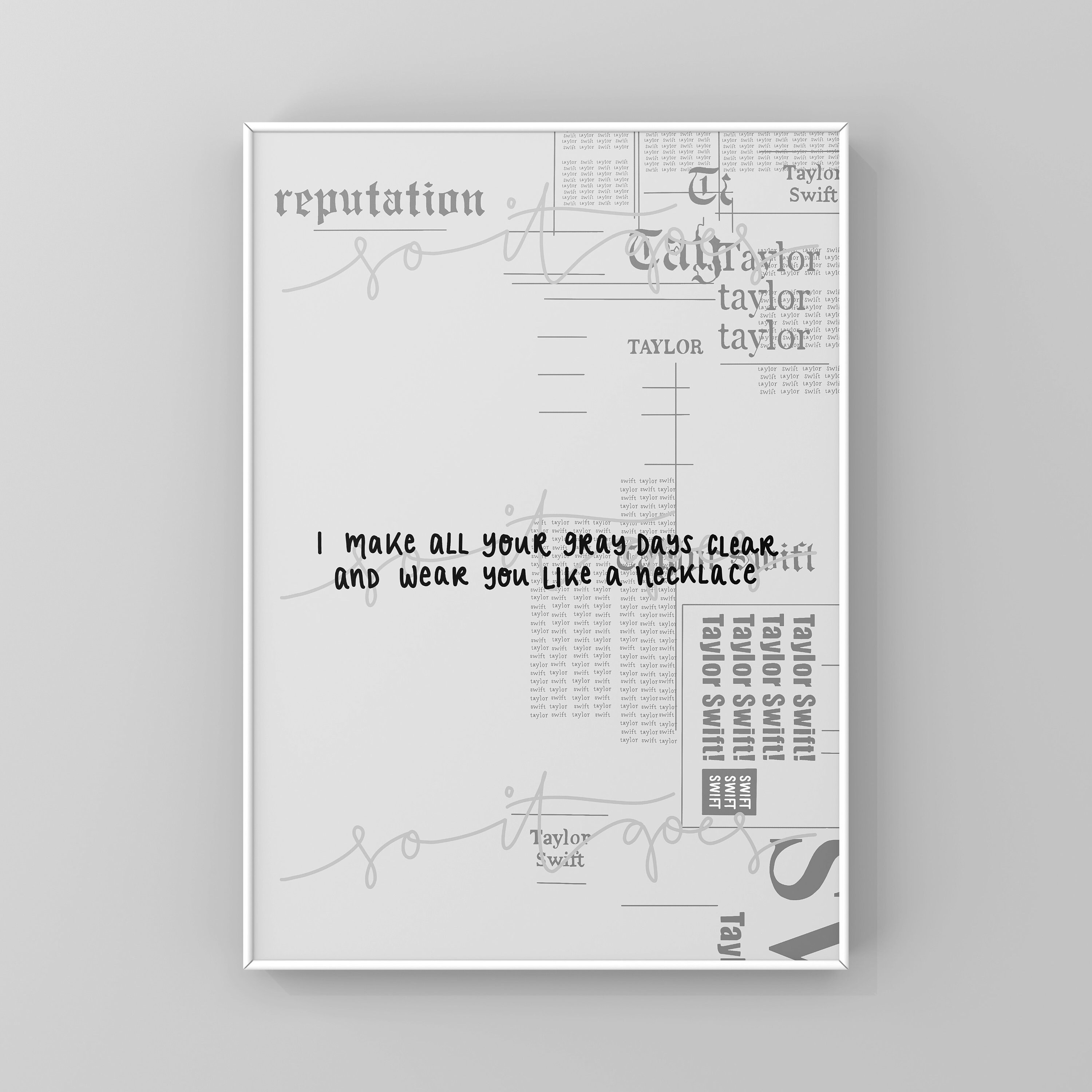 Reputation Collection Taylor Swift Songs 1-9 - Etsy UK