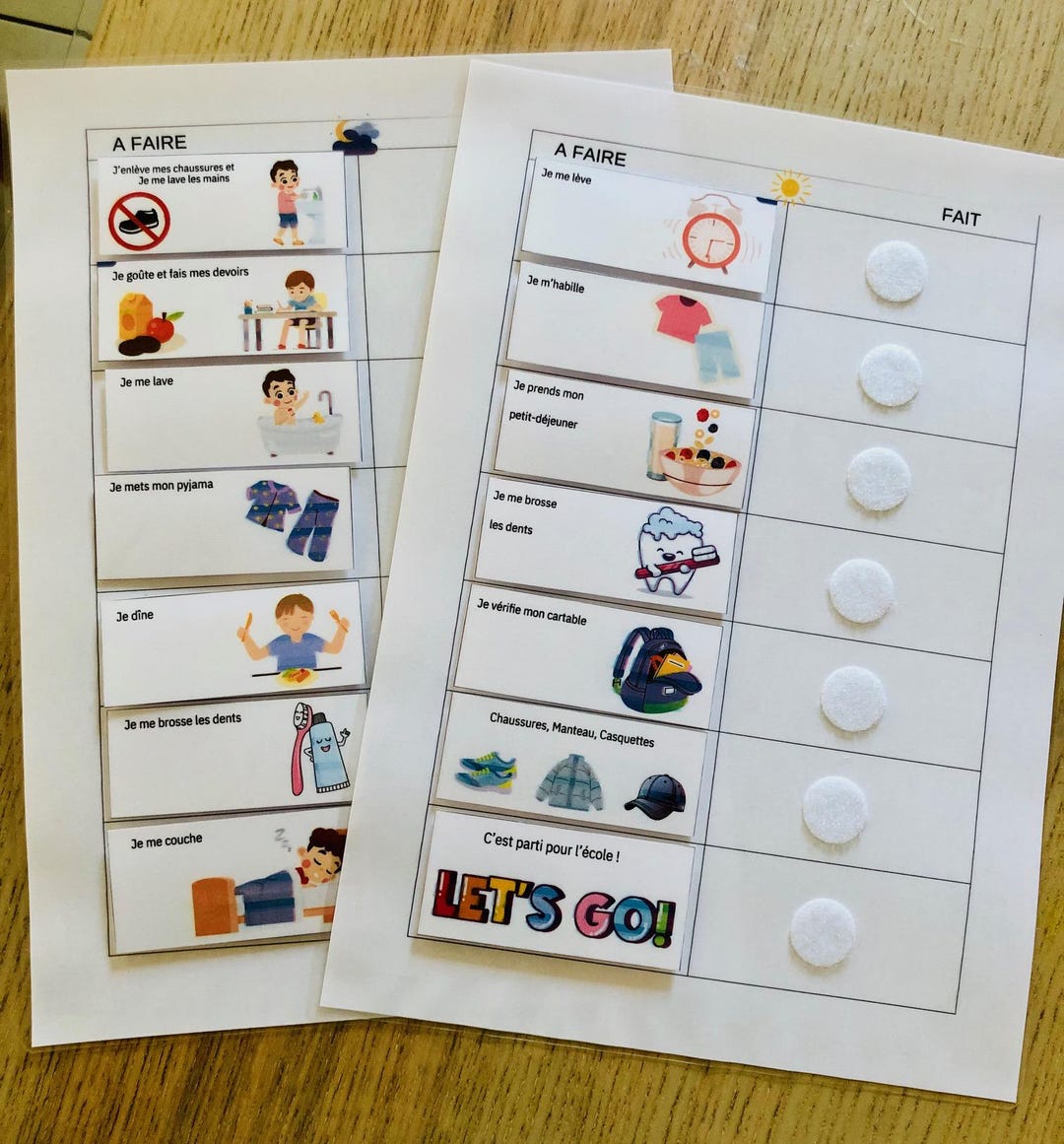 Routine Chart for Kids Make Your Mornings and Evenings Easier - Etsy