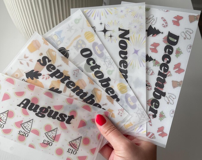 Monthly Savings Envelopes, Save 1000, Savings Envelopes - Etsy