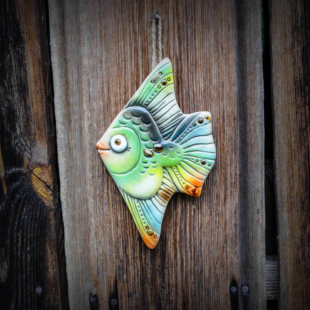 Handmade Ceramic Fish Decor,ceramic Fish Wall Decoration,ceramic Fish ...