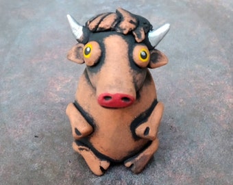 Ceramic Bull Statues - Etsy