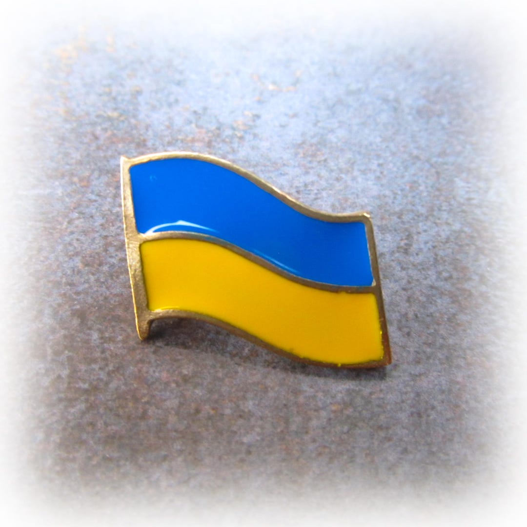 Ukraine Flag Pin,ukraine Flag Brooch,yellow Blue Flag Pin,handmade ...