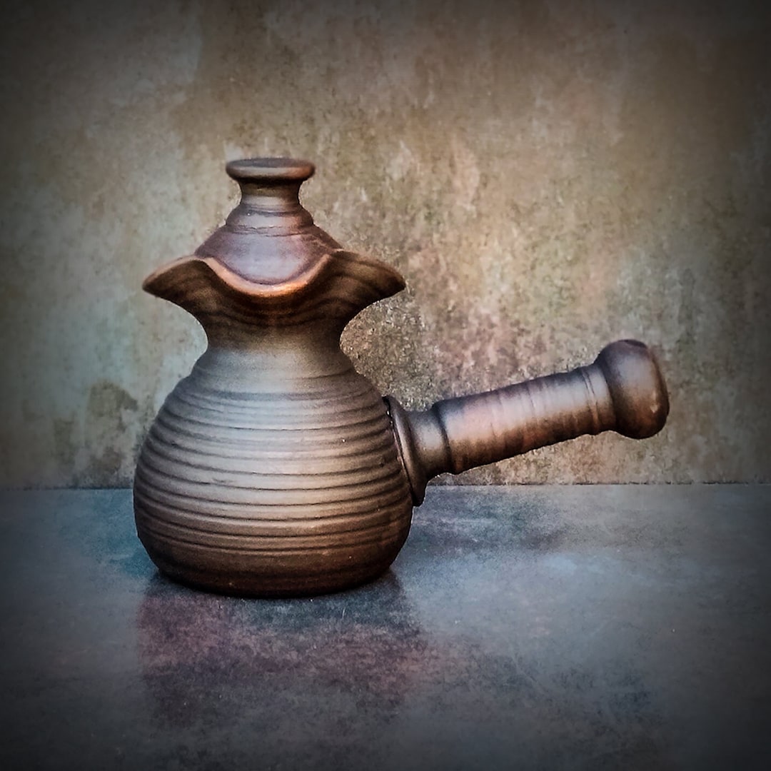 Ceramic Coffee Pot,pottery Cezve,handmade Clay Coffee Pot,rustic Coffee ...