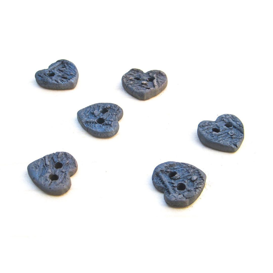 Handmade Ceramic Buttons,heart Shaped Buttons,clay Buttons for Sewing ...