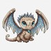 Small Dragon Cross-stitch Pattern, Fantasy Embroidery, Cute Cross ...