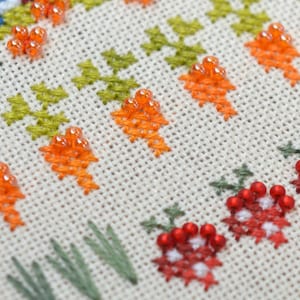 Vegetable Garden Sampler Cross Stitch Pattern, Country Cottage ...