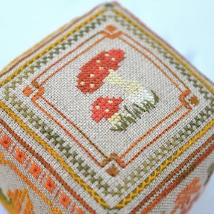 Autumn Sampler Cross Stitch Pattern, Fall Leaves, Acorns, Mushroom ...