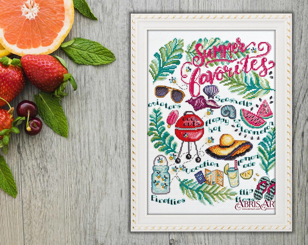 Sampler Cross Stitch DIY Kit, Plant Embroidery Design, Needlework Kit ...