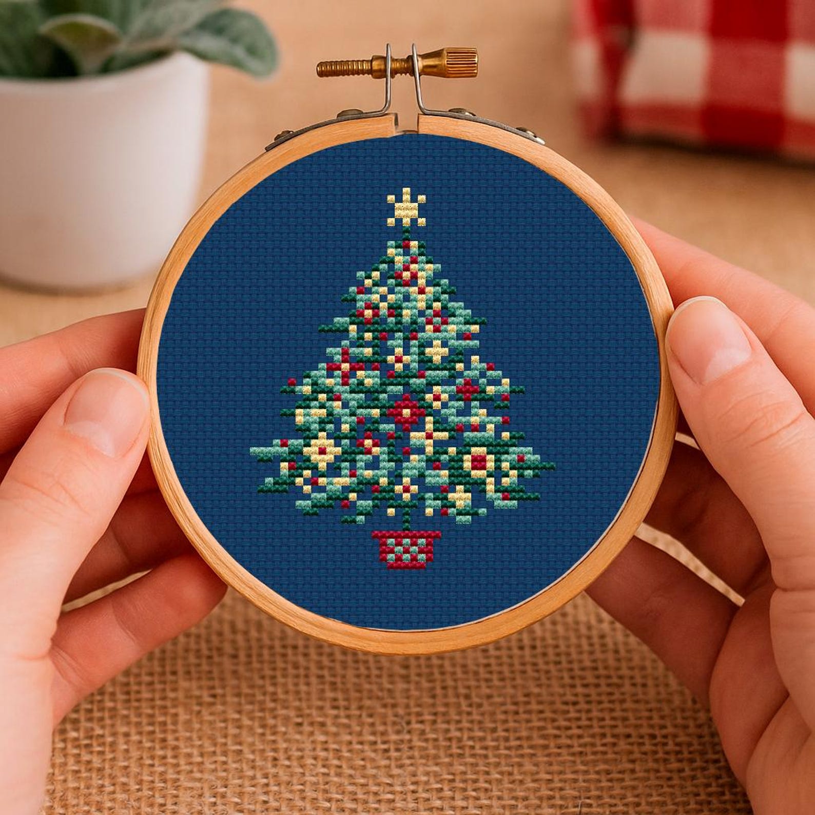 Christmas Trees Cross Stitch Pattern, Xmas Tree Decor Sampler X-stitch ...