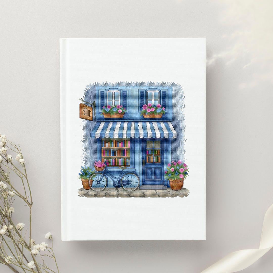 Bookshop Cross Stitch Pattern, Bookstore X-stitch Design, Street Landscape PDF Digital File - Etsy
