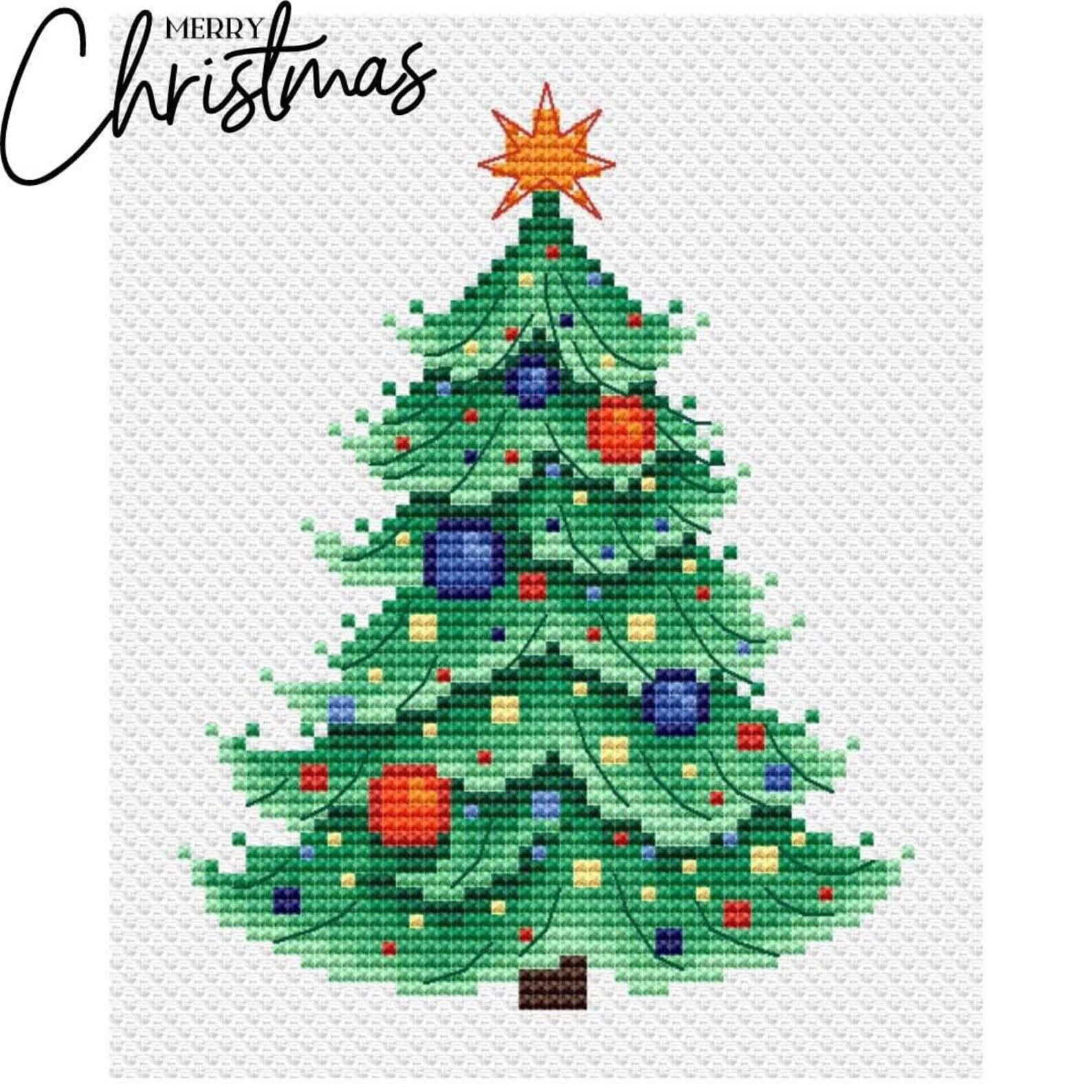 Christmas Tree Cross Stitch Pattern,new Year Tree Xstitch Pattern ...