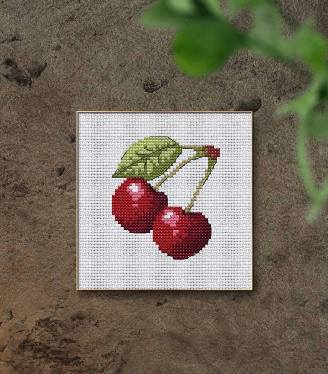 Cherries Cross-stitch Pattern, Berries X-stitch Design, Mini ...