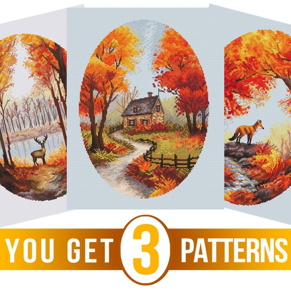 Autumn Cross Stitch Patterns - Etsy
