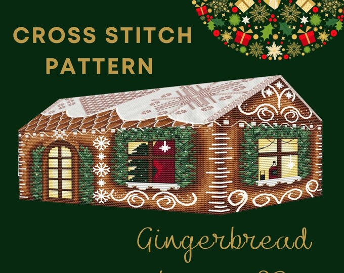 Gingerbread House 3D, Cross Stitch Pattern, Decorative Stitches ...