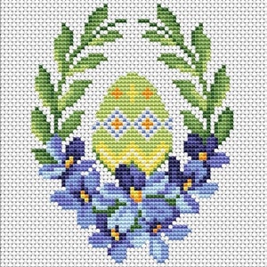 Easter Cross-stitch Patterns, PDF Happy Easter Sign, Small Cross Stitch ...