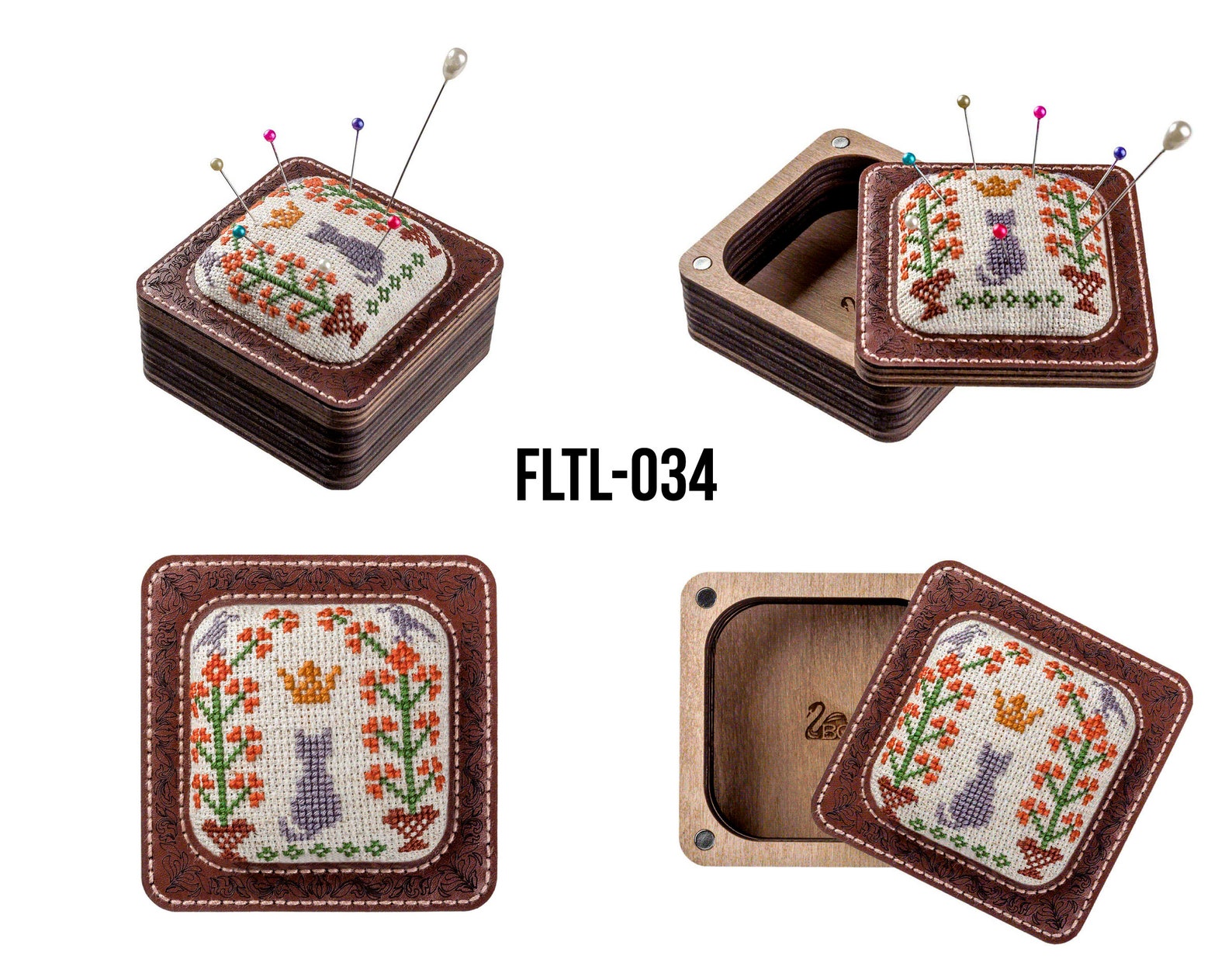 DIY Needle case box making set of 3 kits cross-stitch | Etsy