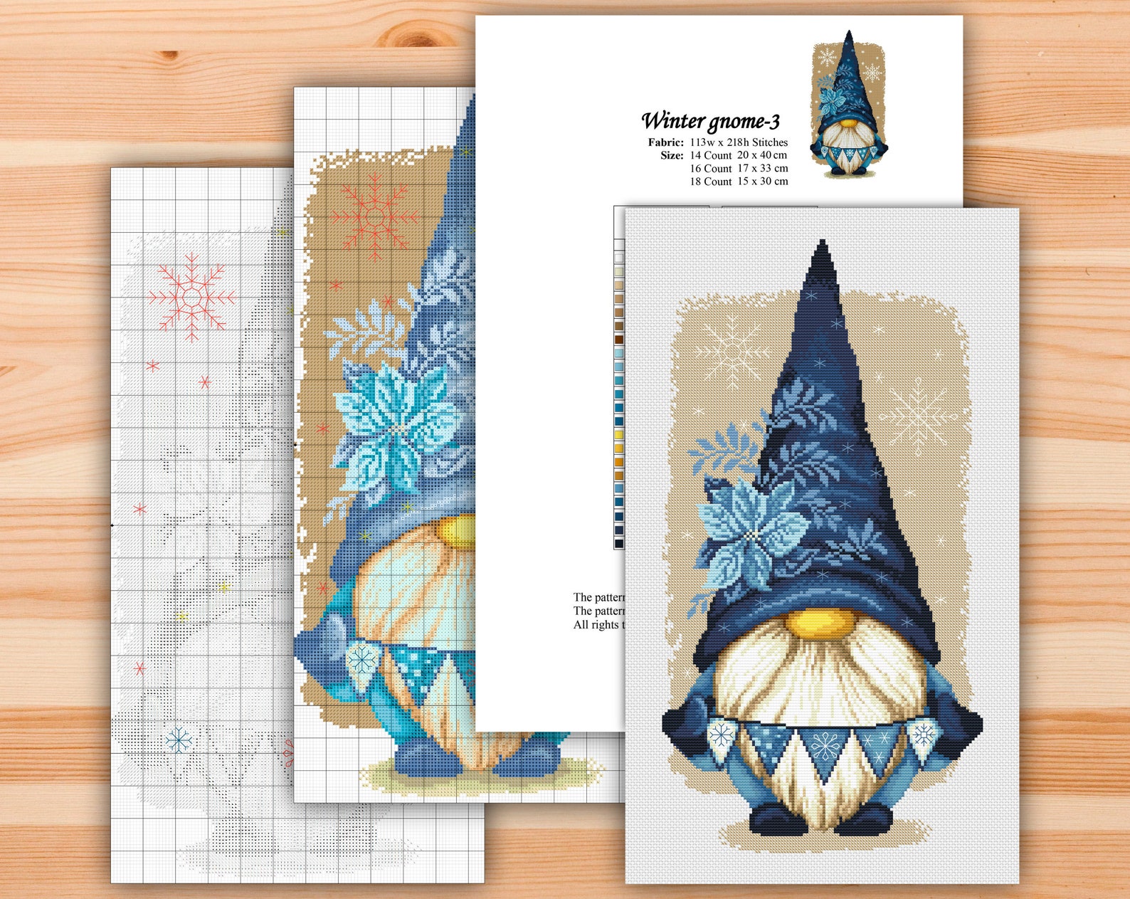 Bundle of 44 Gnomes Cross-stitch Patterns, Hand Embroidery Designs ...