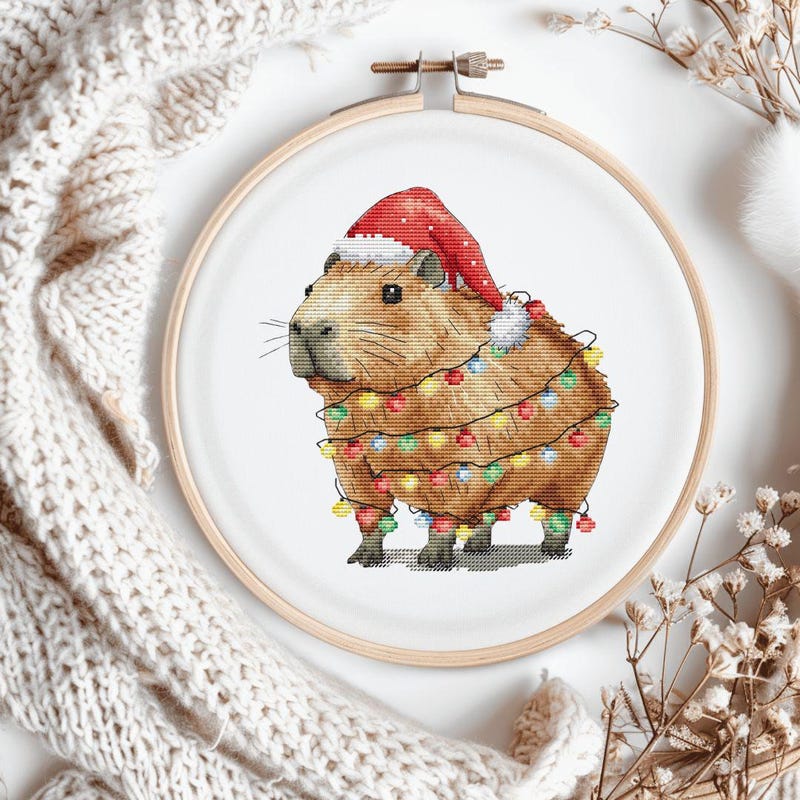 Capybara Cross Stitch Pdf - Etsy